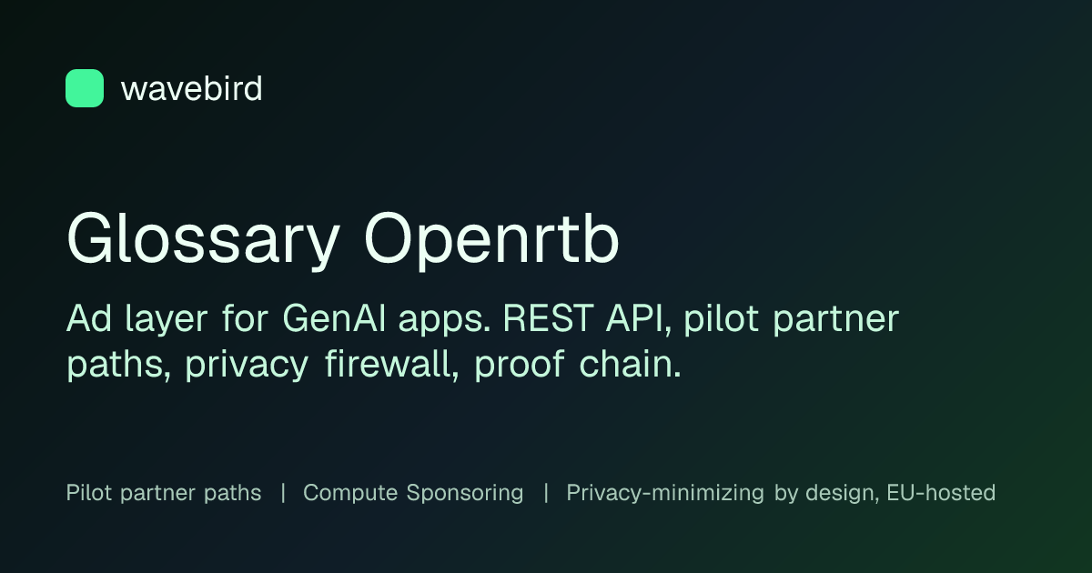 OpenRTB GenAI | wavebird | Partner-path foundation